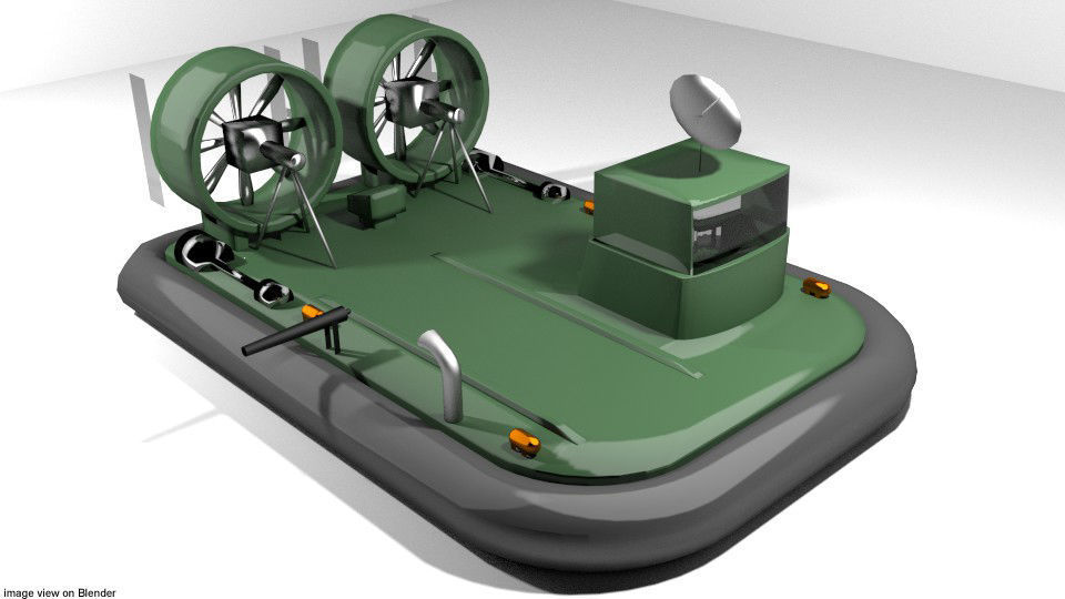Hovercraft - Military 3D model | CGTrader
