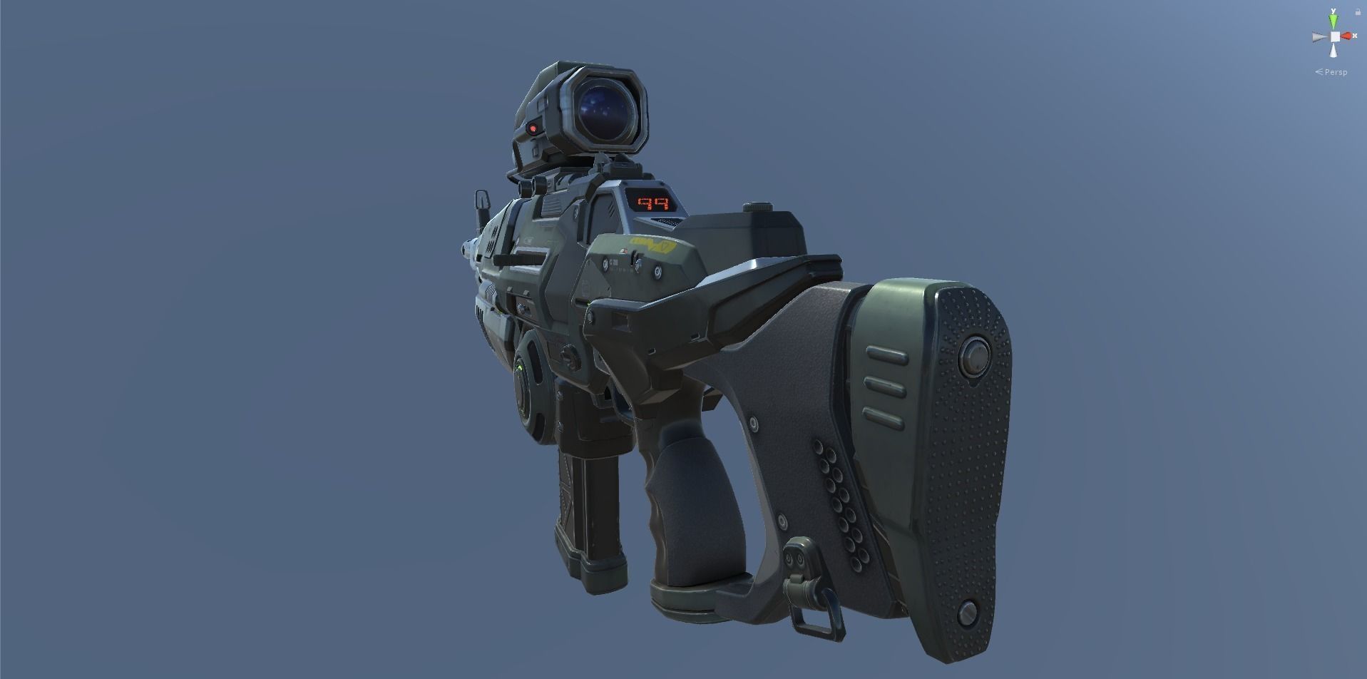 3D model Sci-Fi Assault Rifle - game model VR / AR / low-poly | CGTrader