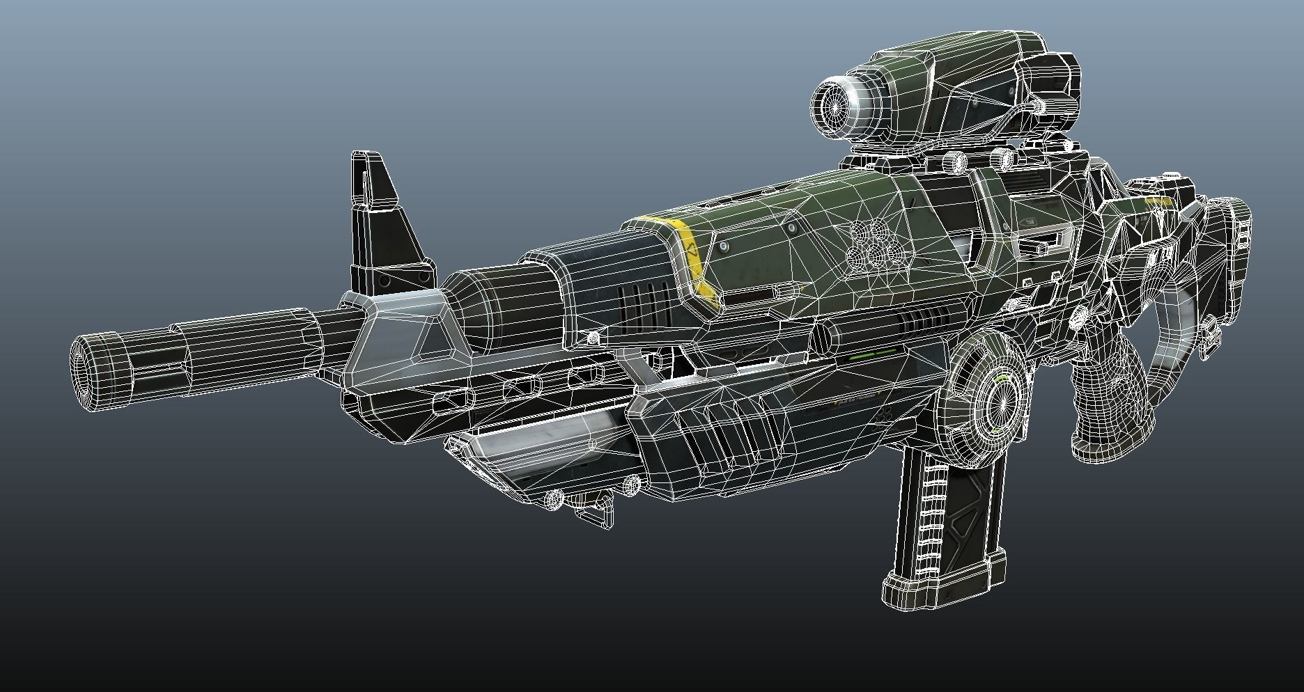 3D model Sci-Fi Assault Rifle - game model VR / AR / low-poly | CGTrader