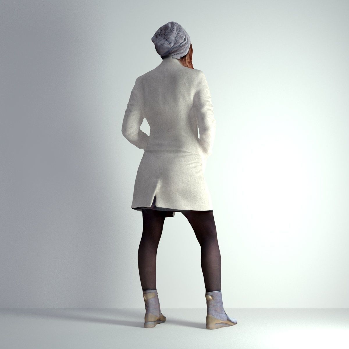 3D Scan Woman Winter 001 3D model | CGTrader