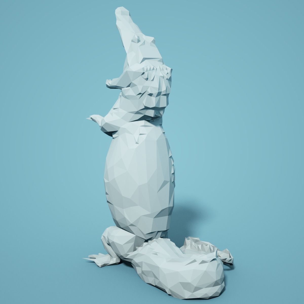 Low Poly Crocodile Model polygonal 3D model 3D printable | CGTrader