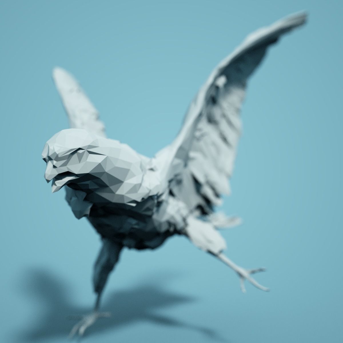 Low Poly Bird Model polygonal 3D model 3D printable | CGTrader