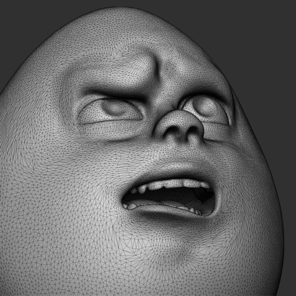 Angry Egg 3D model 3D printable | CGTrader