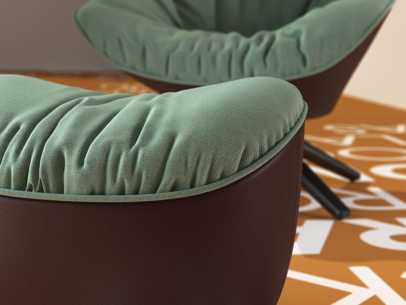Tabano Footstool 3D model | CGTrader