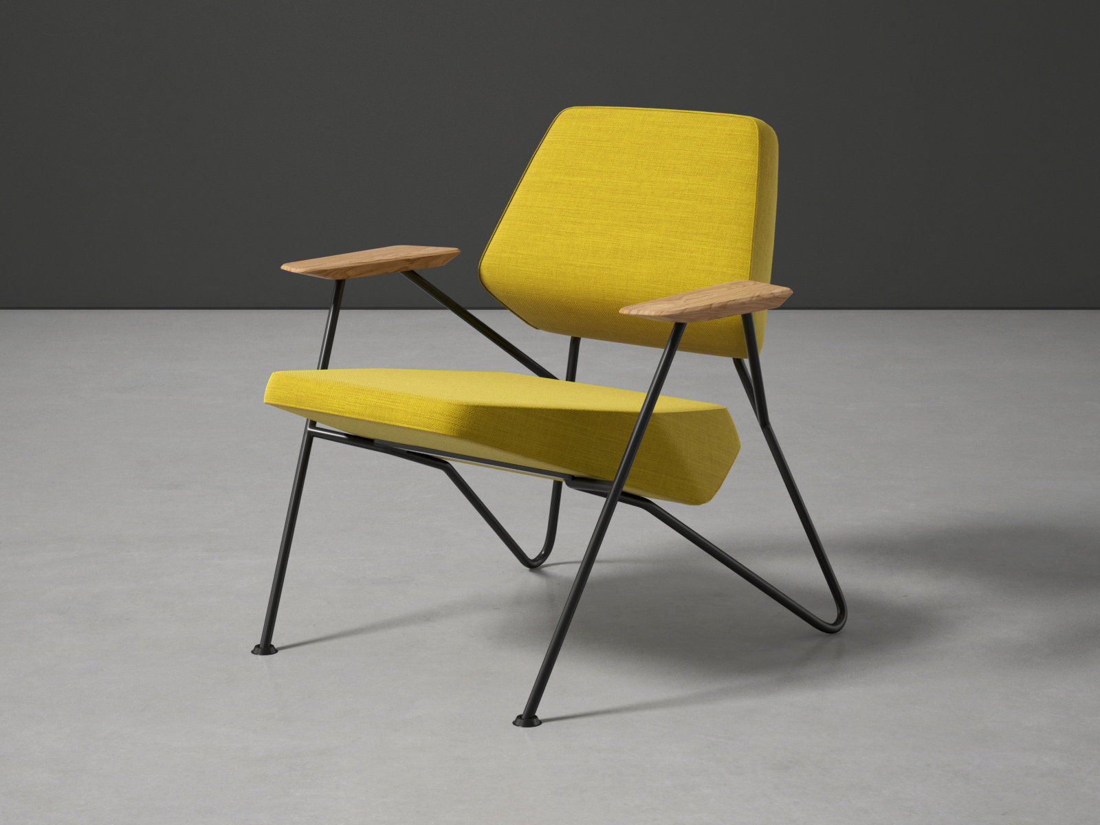 Polygon chair with legs and armrests 3D model | CGTrader