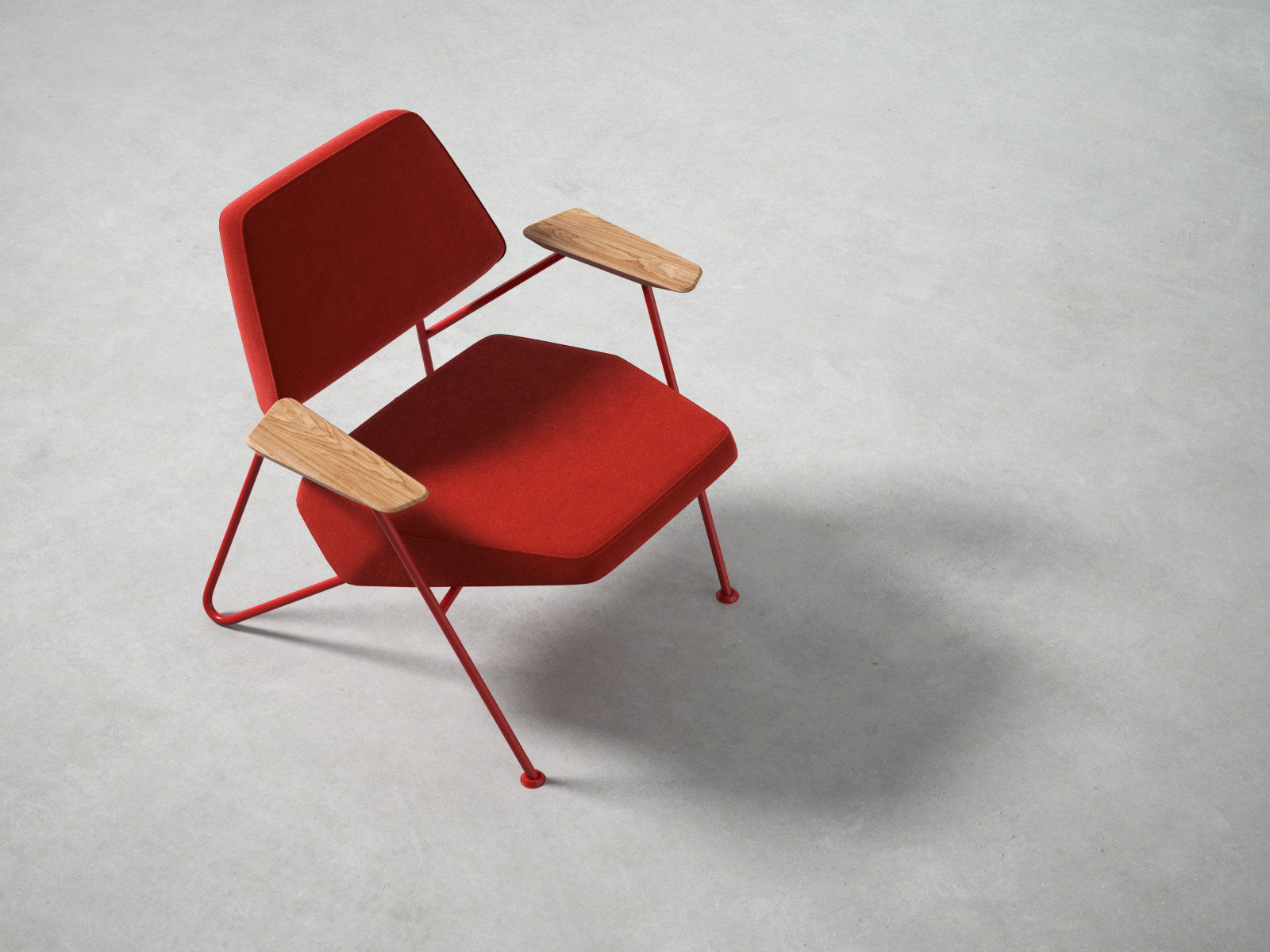 Polygon chair with legs and armrests 3D model | CGTrader