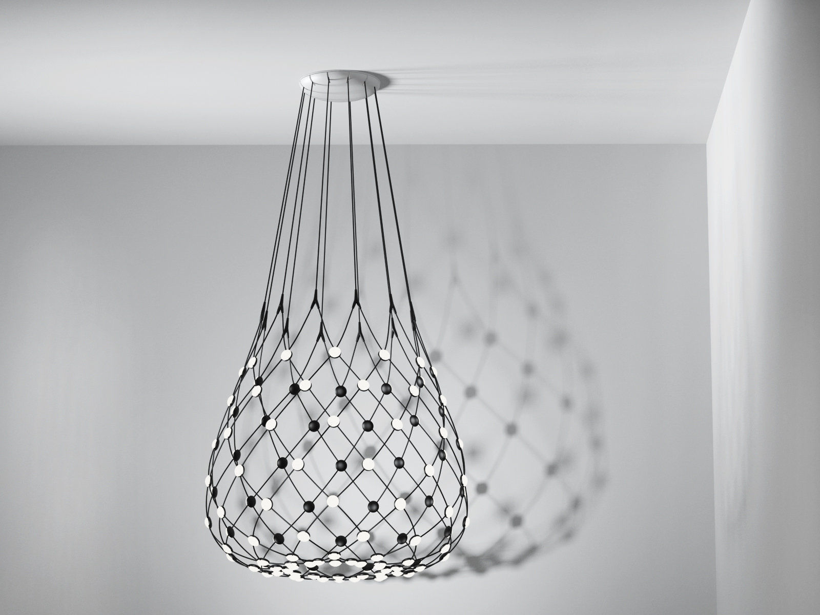 Mesh light hanging from net 3D model | CGTrader