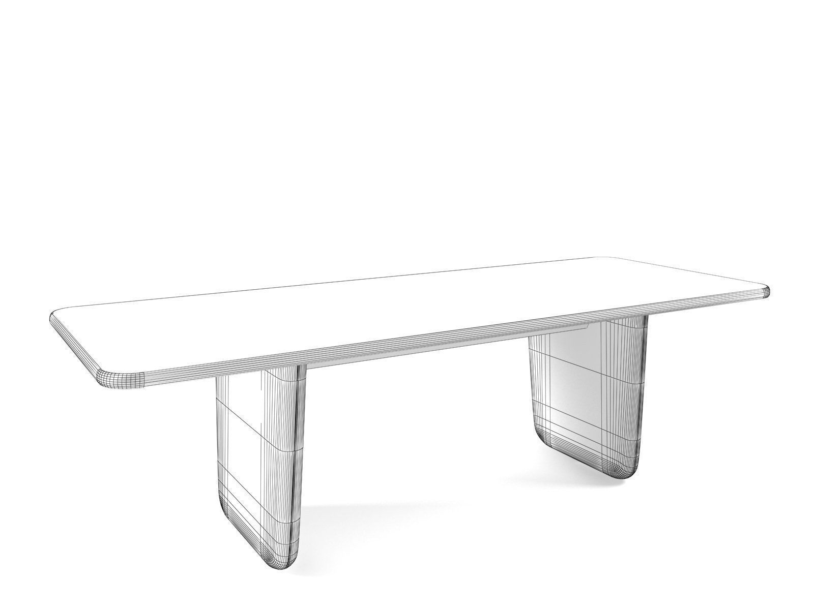Vulcano concrete dining table free 3D model | CGTrader