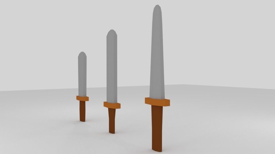 Low Poly Swords Collection sword 3D model | CGTrader