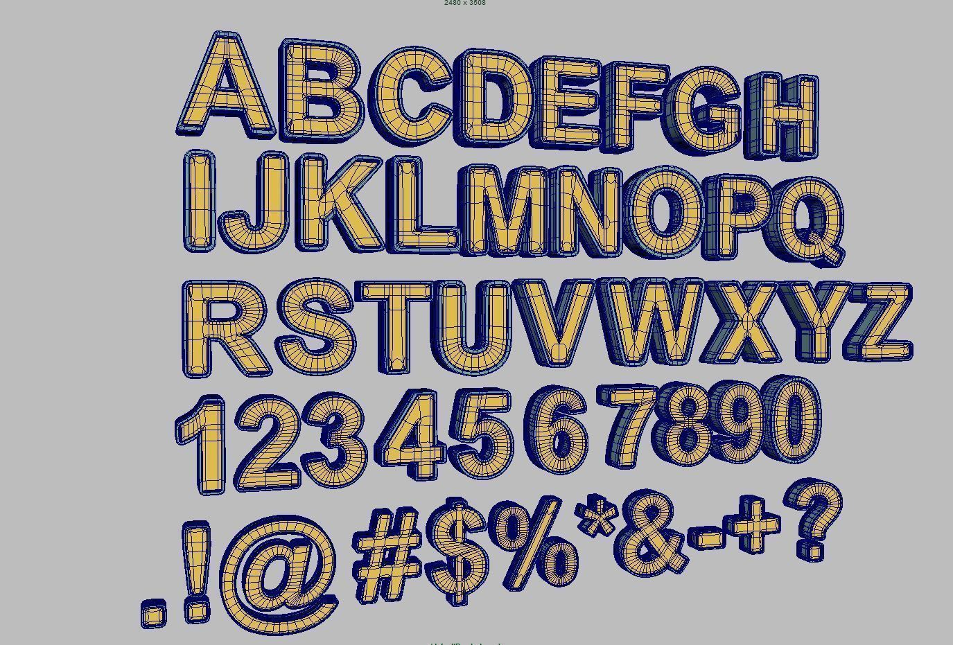 Letters 3d model alphabets and numbers 3D model | CGTrader