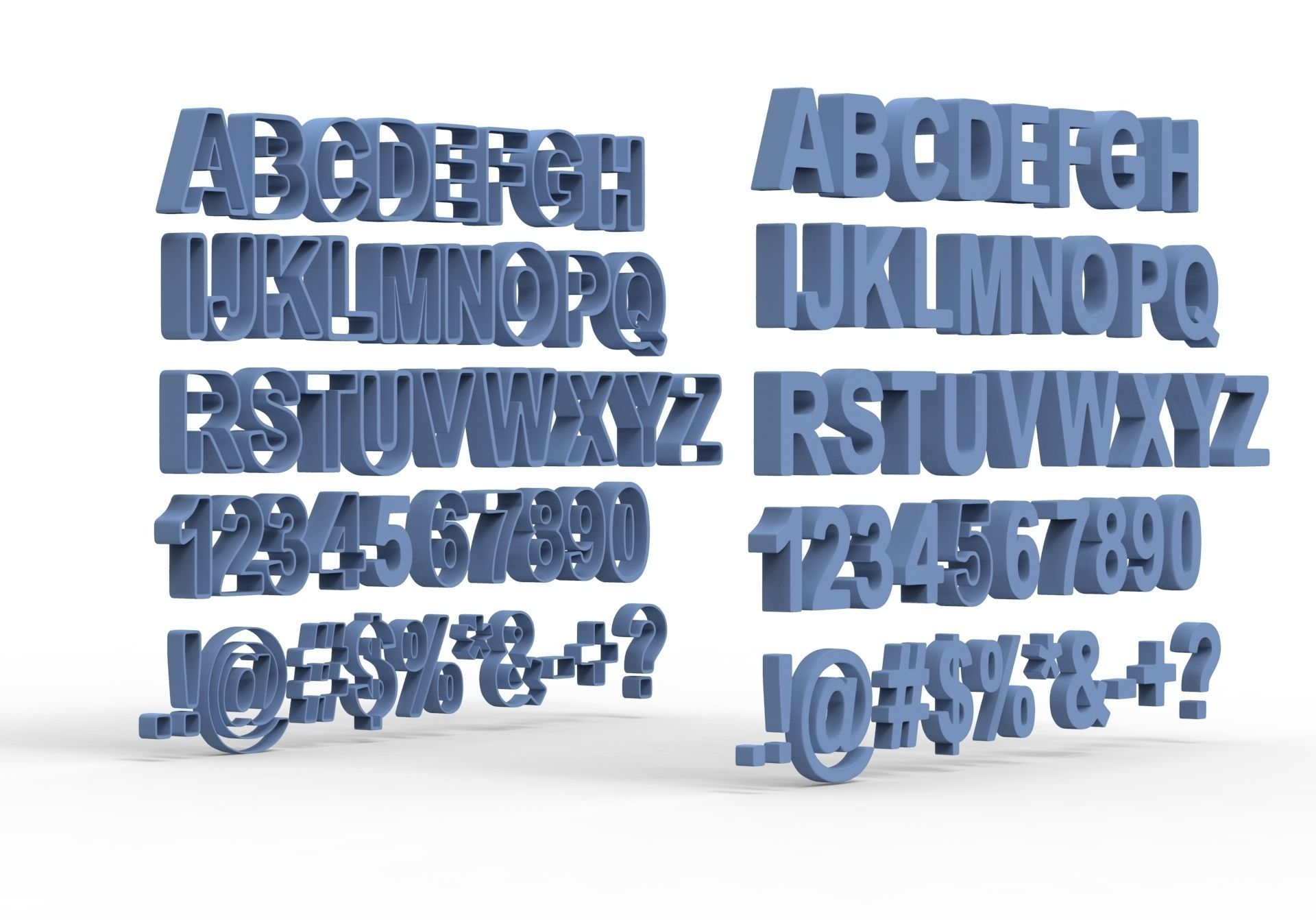 Letters 3d model alphabets and numbers 3D model | CGTrader