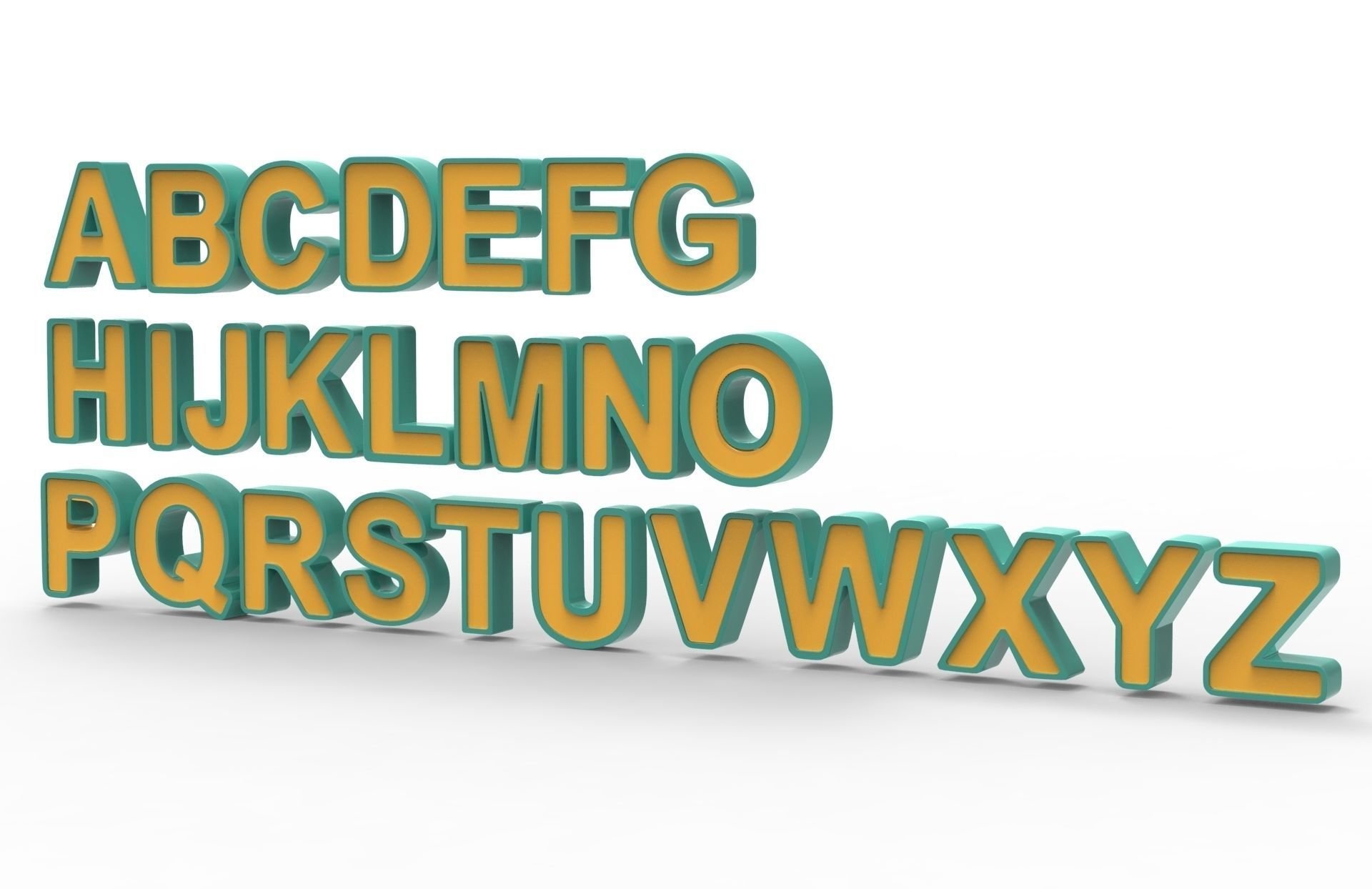 Letters 3d model alphabets and numbers 3D model | CGTrader
