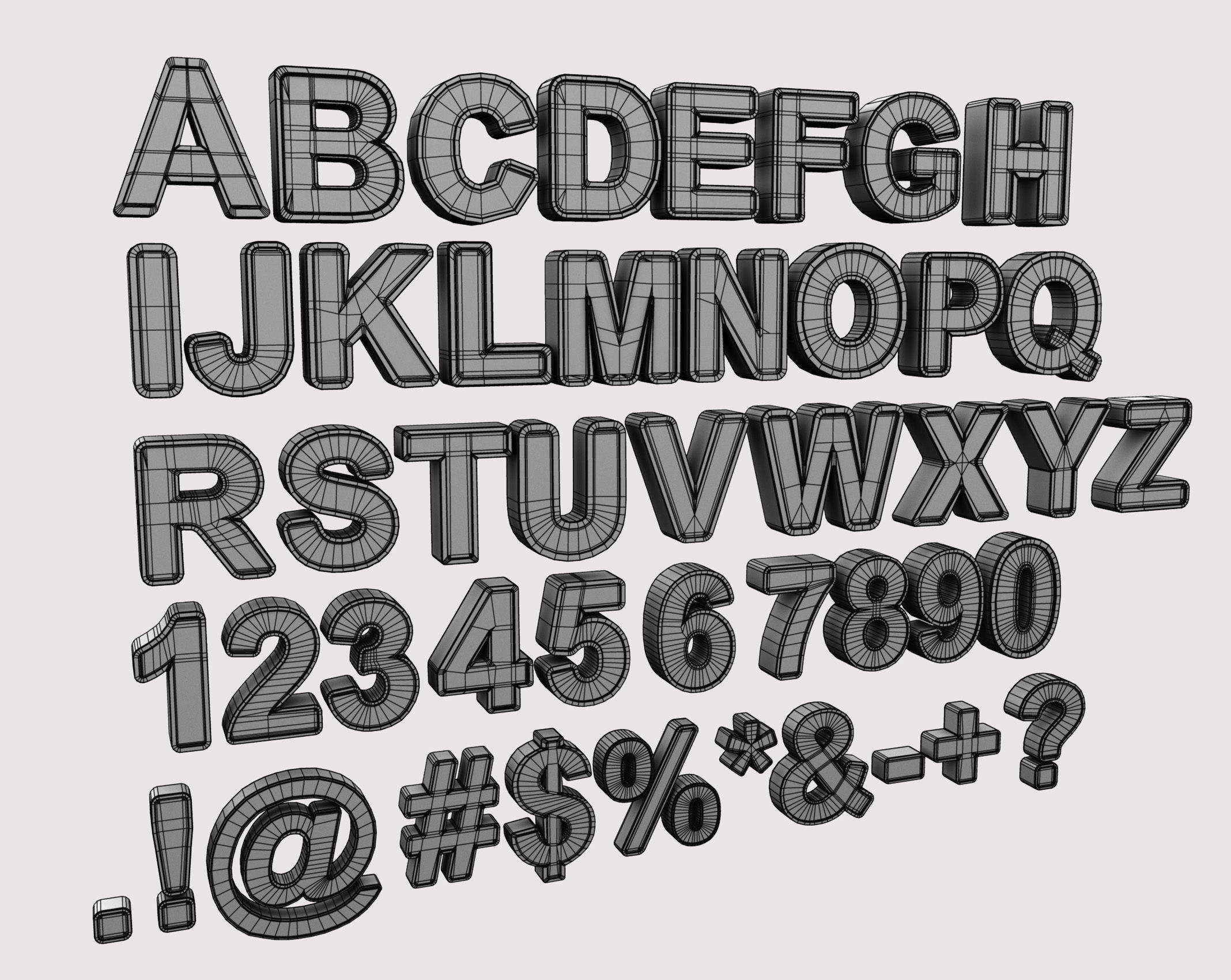 Letters 3d model alphabets and numbers 3D model | CGTrader