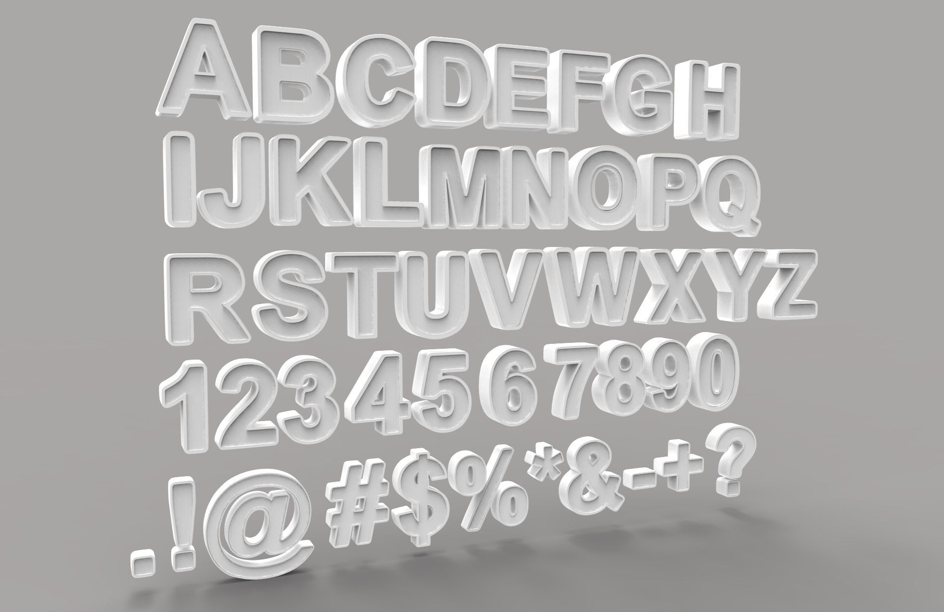 Letters 3d model alphabets and numbers 3D model | CGTrader