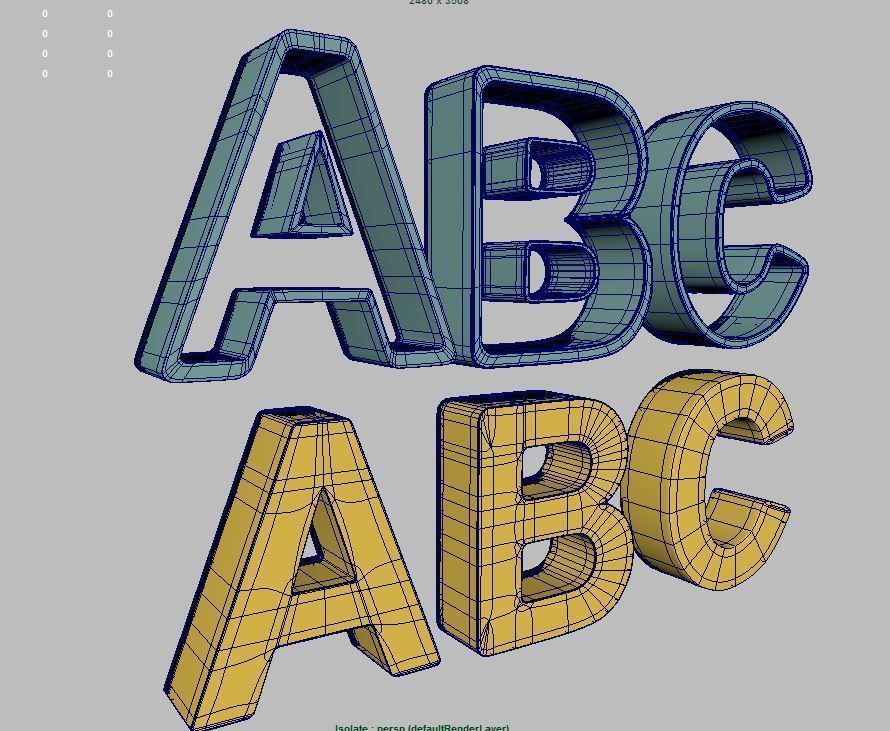 Letters 3d model alphabets and numbers 3D model | CGTrader