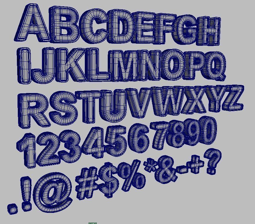 Letters 3d model alphabets and numbers 3D model | CGTrader