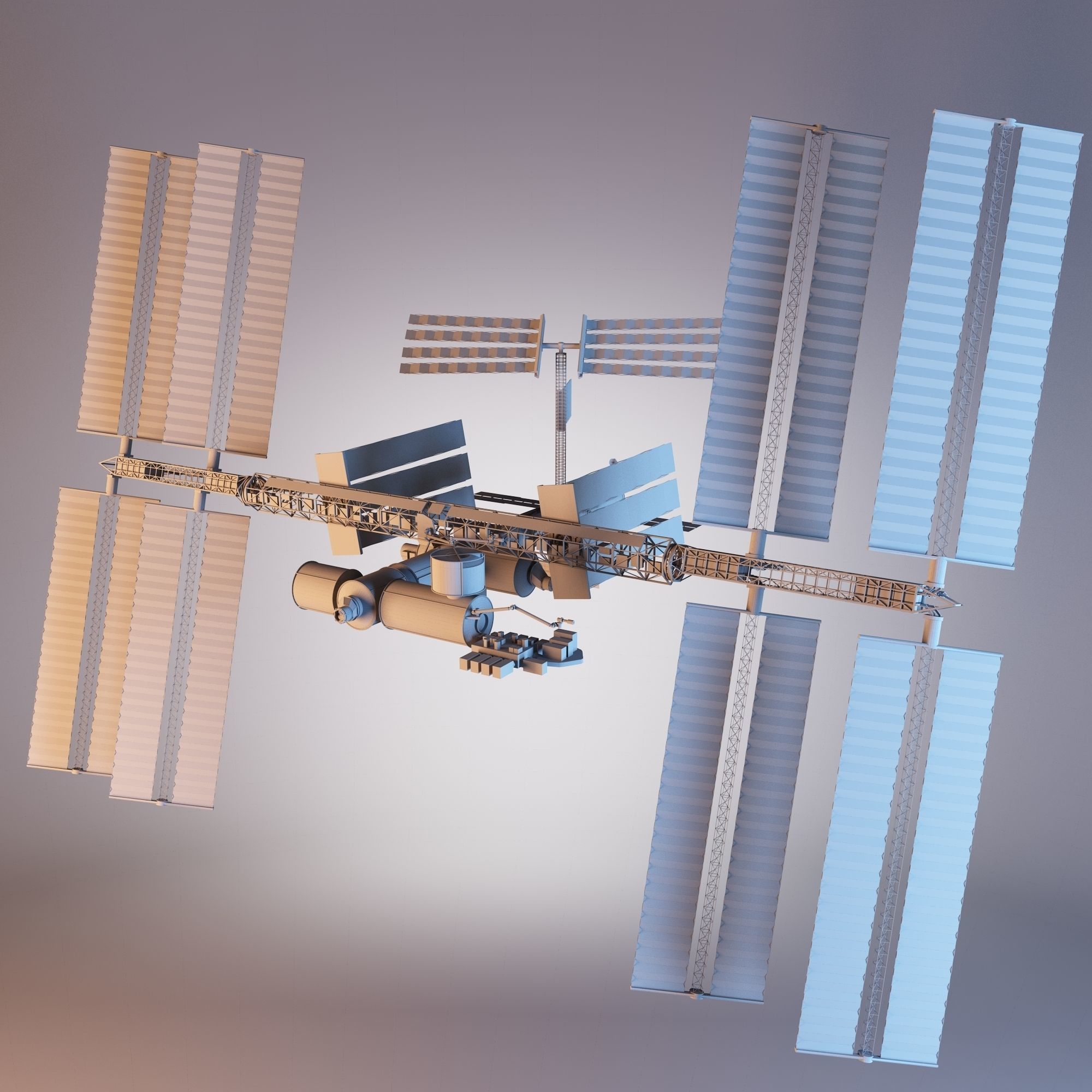 3D model International Space Station With RIG VR / AR / low-poly rigged ...