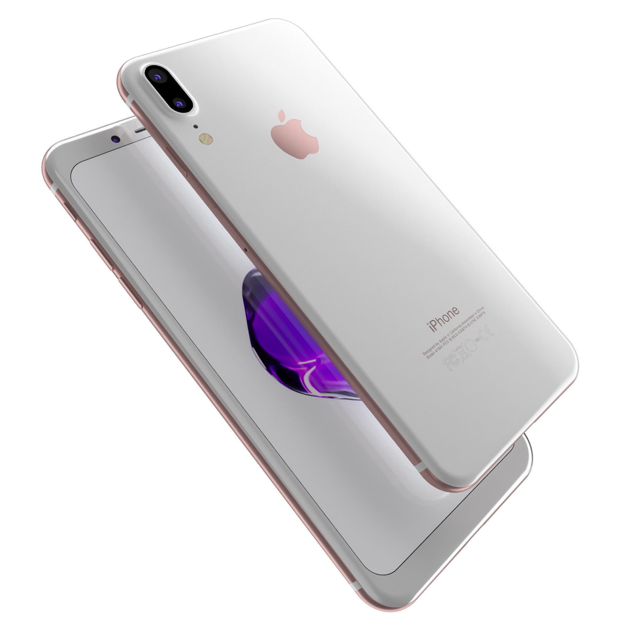 3D model Apple iPhone8 2017 Rounded edges Leak All Colors VR / AR / low-poly | CGTrader