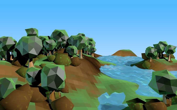 Cartoon environment free VR / AR / low-poly 3D model | CGTrader