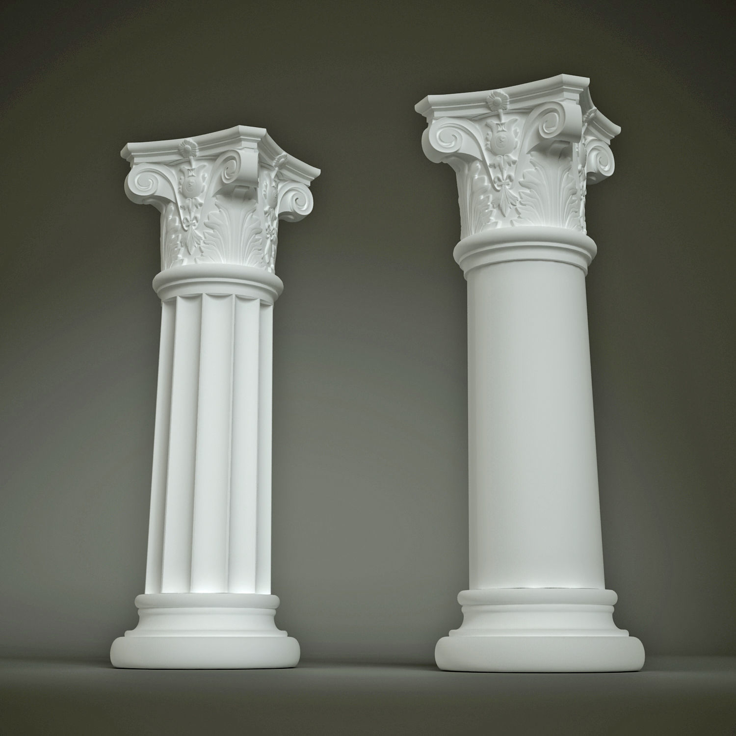 Corinthian column 3D model | CGTrader
