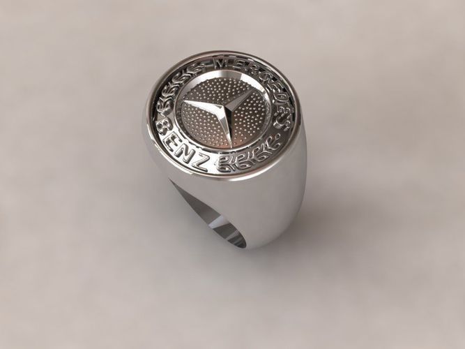 Mercedes benz signet ring 3D model 3D printable | CGTrader
