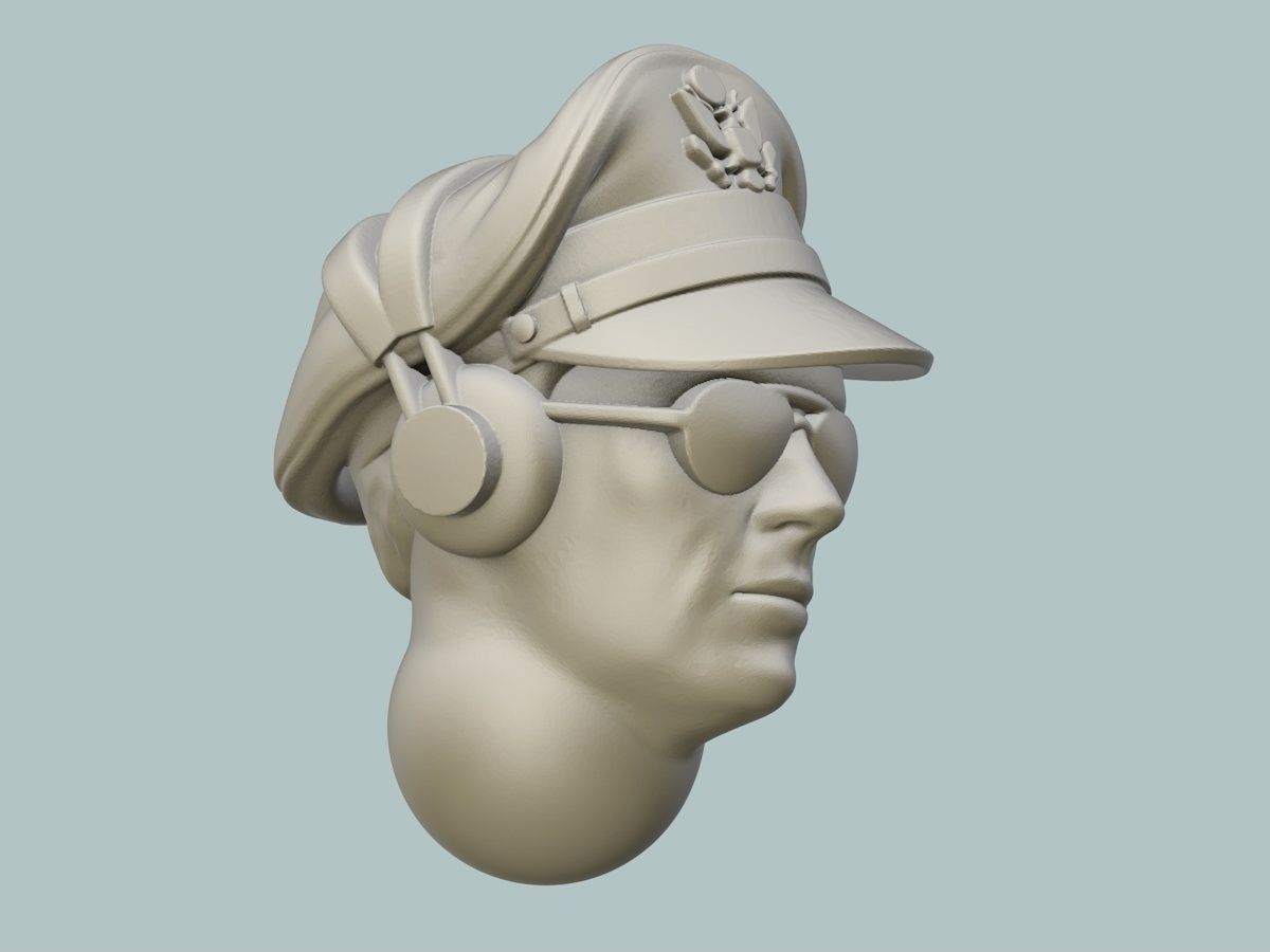 B-17 Pilot Head 3D model 3D printable | CGTrader