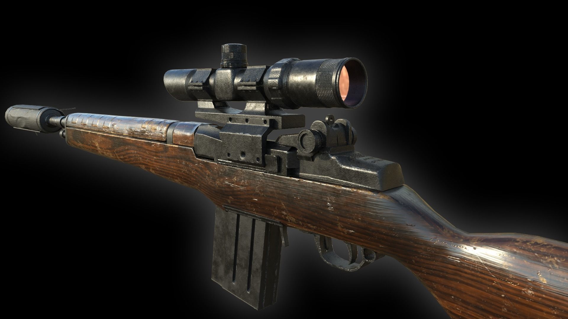 3D model M14 Rifle - Low Poly VR / AR / low-poly | CGTrader