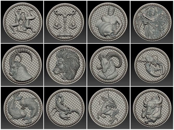 Zodiac signs 3d model free 60 photos - Astrologytoyou.com