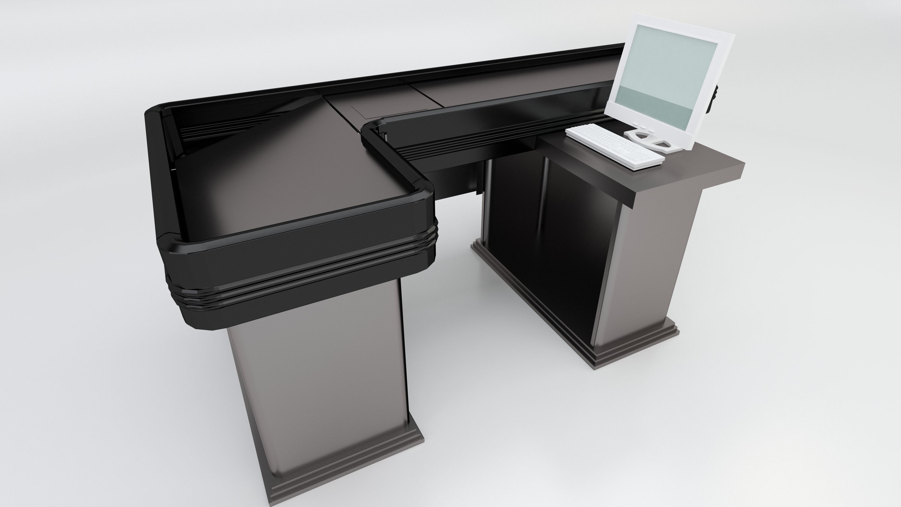 Market Checkout Counter 3D model | CGTrader