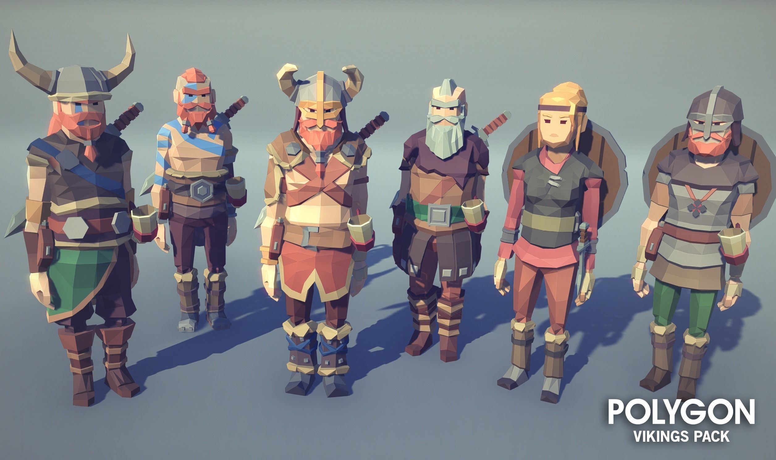 3D model POLYGON - Vikings Pack VR / AR / low-poly | CGTrader