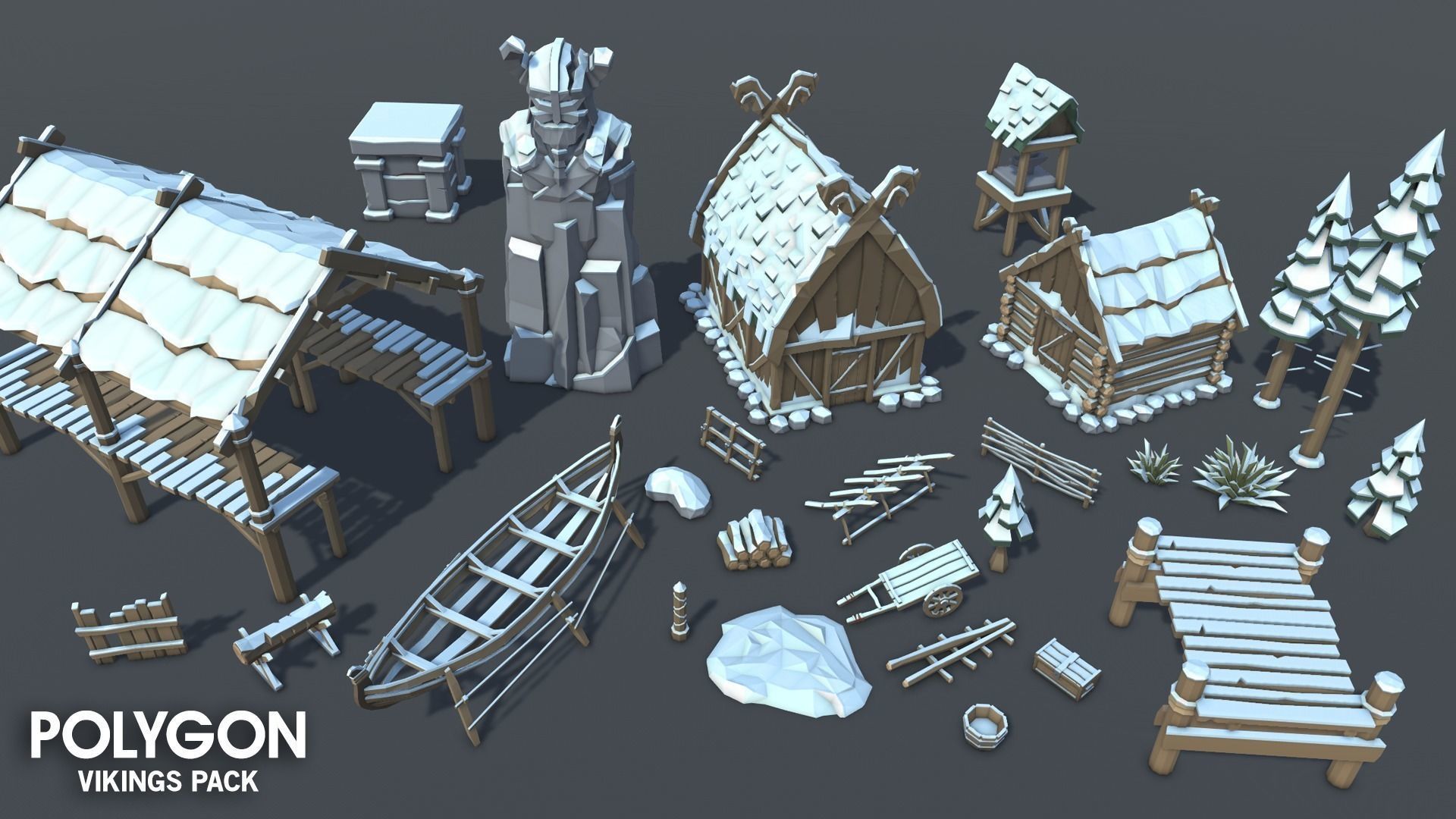 3D model POLYGON - Vikings Pack VR / AR / low-poly | CGTrader