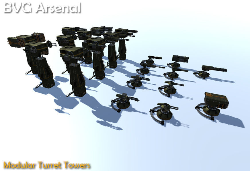 3D model Modular Turret Tower - HQ VR / AR / low-poly | CGTrader