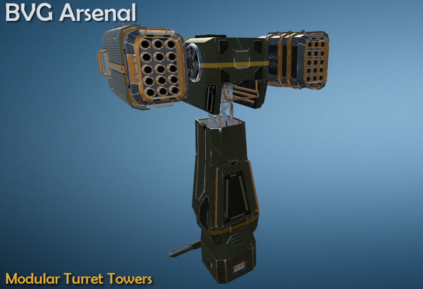 3D model Modular Turret Tower - HQ VR / AR / low-poly | CGTrader