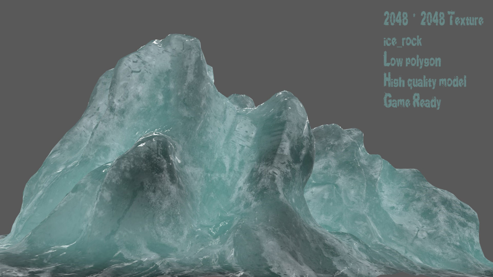 3D model Ice waterfall VR / AR / low-poly | CGTrader
