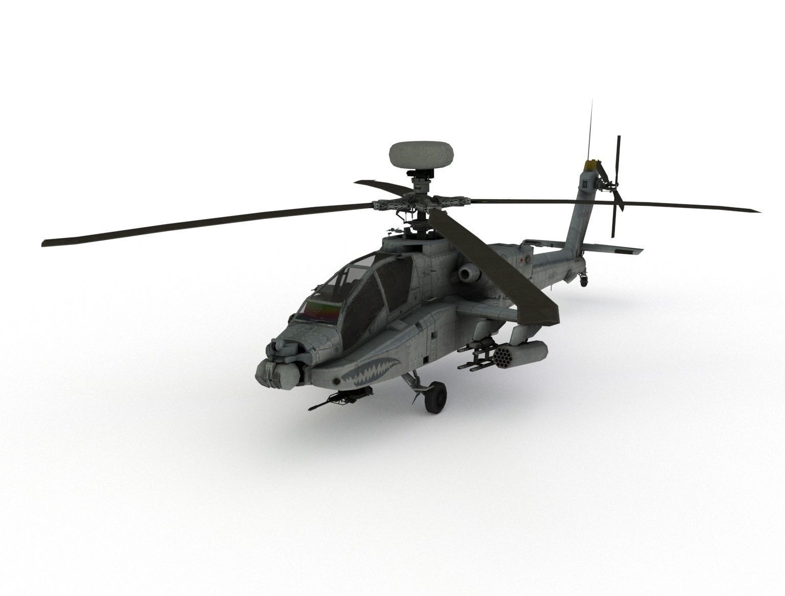 3D model AH 64 helicopter VR / AR / low-poly | CGTrader