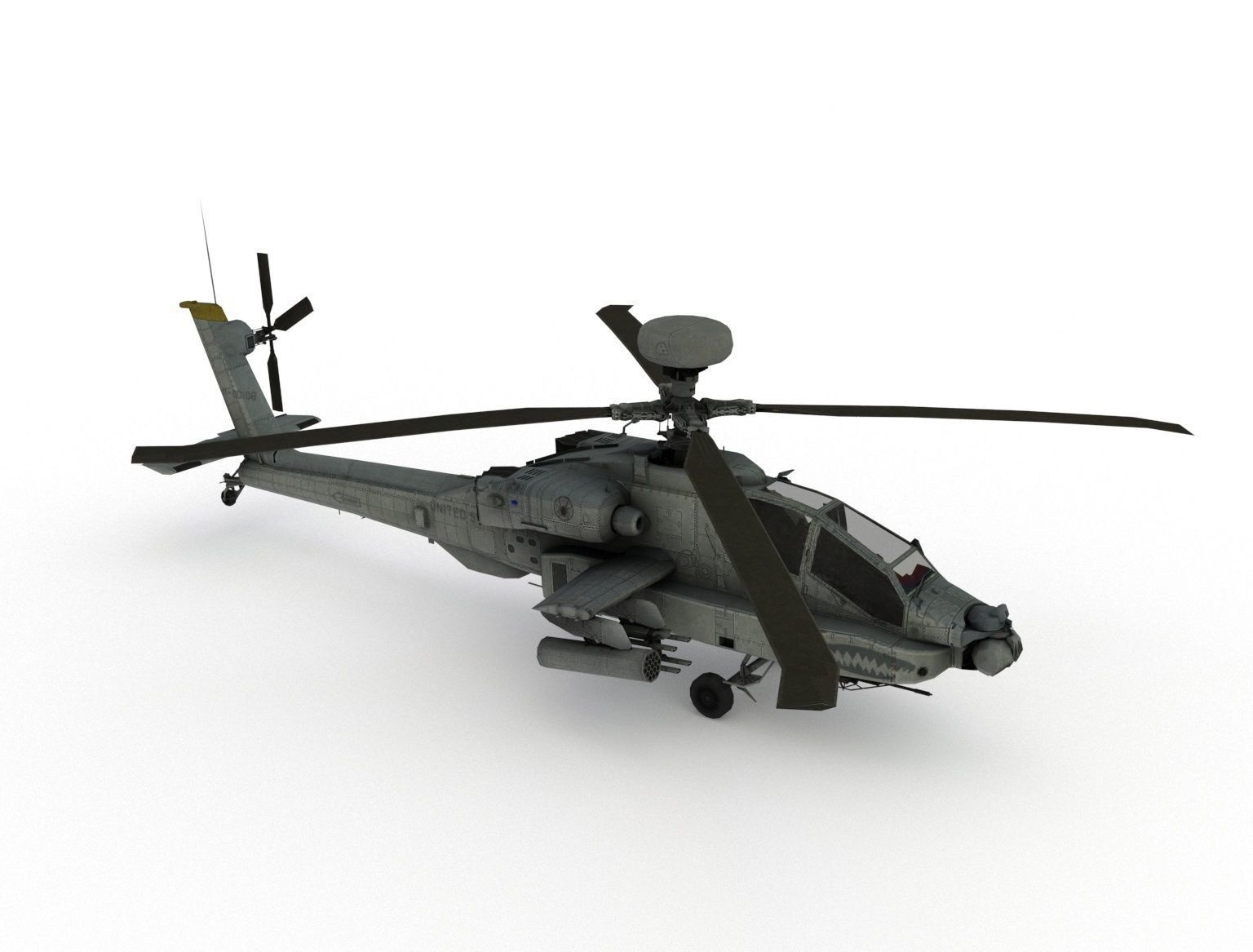 3D model AH 64 helicopter VR / AR / low-poly | CGTrader