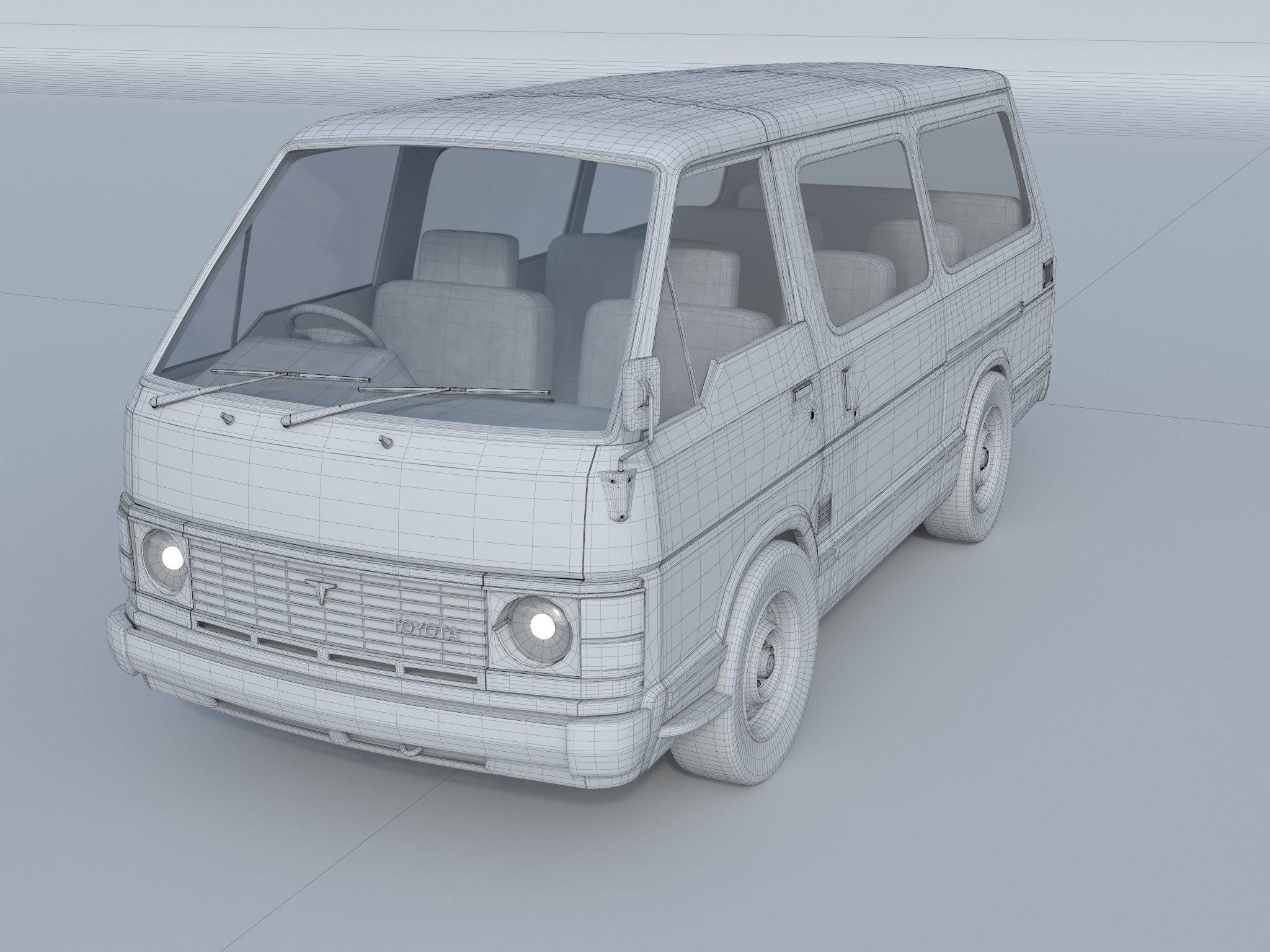 toyota hiace 1982-1989 3D model | CGTrader