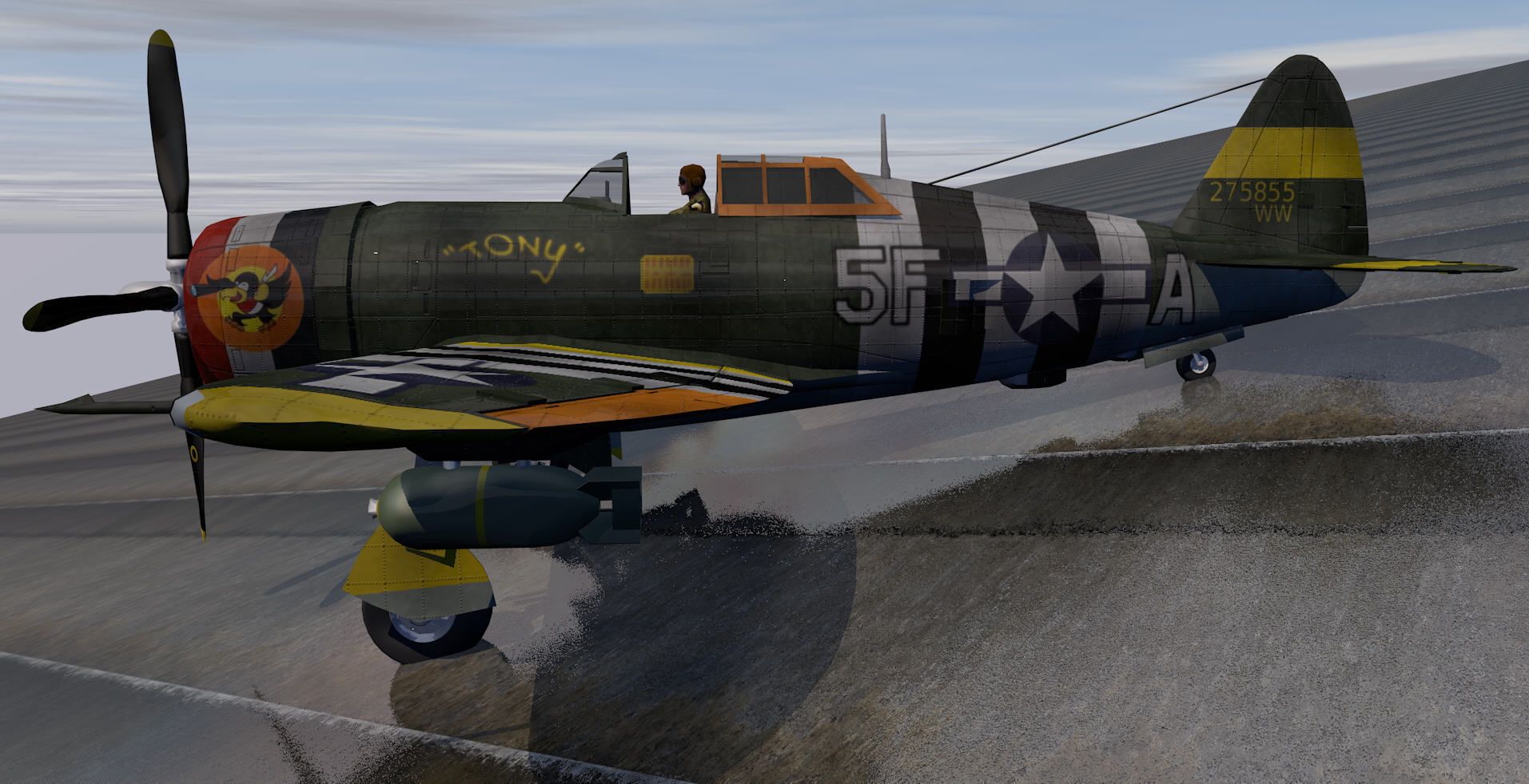 Republic P-47C Thunderbolt - Razorback 3D model | CGTrader