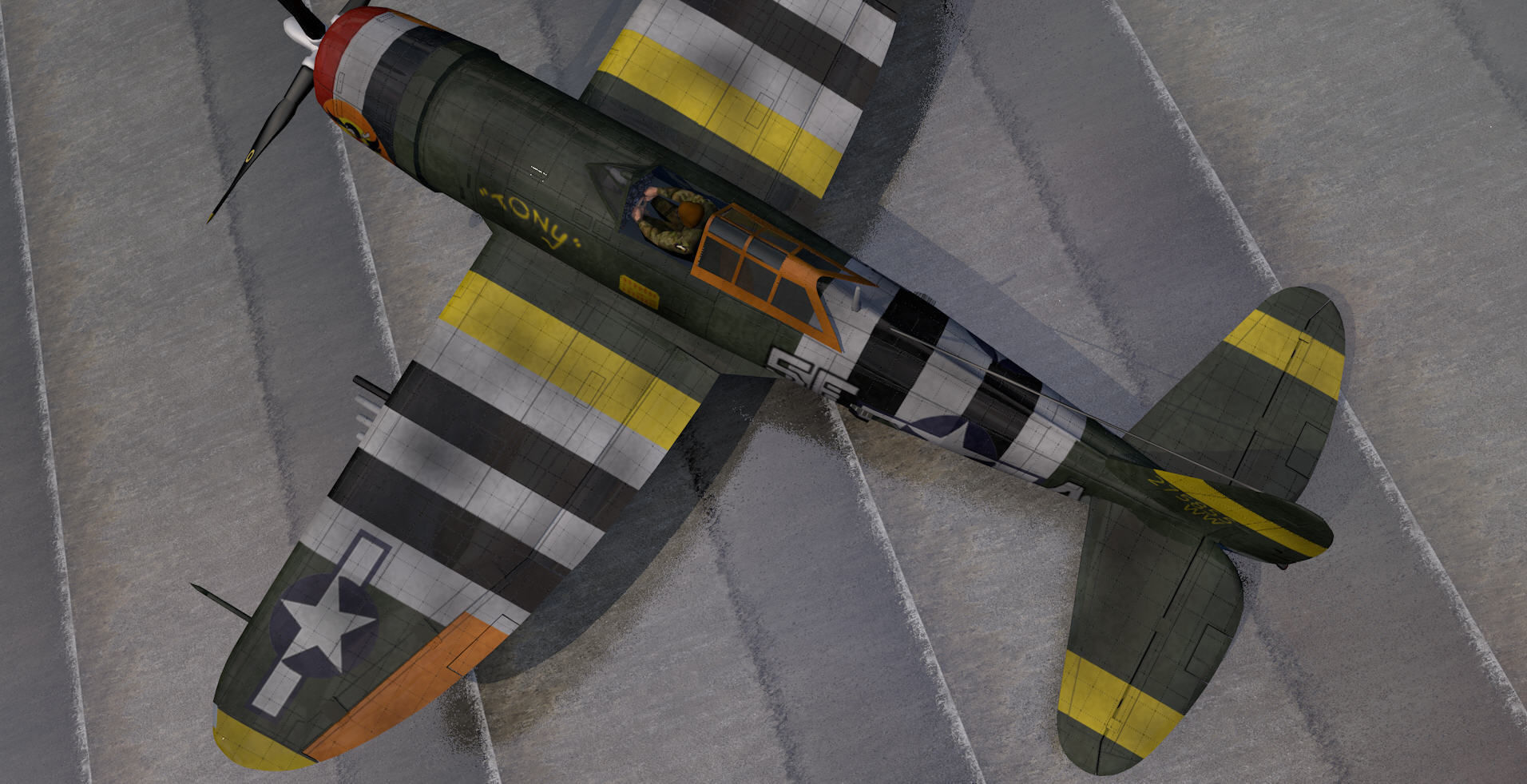 Republic P-47C Thunderbolt - Razorback 3D model | CGTrader