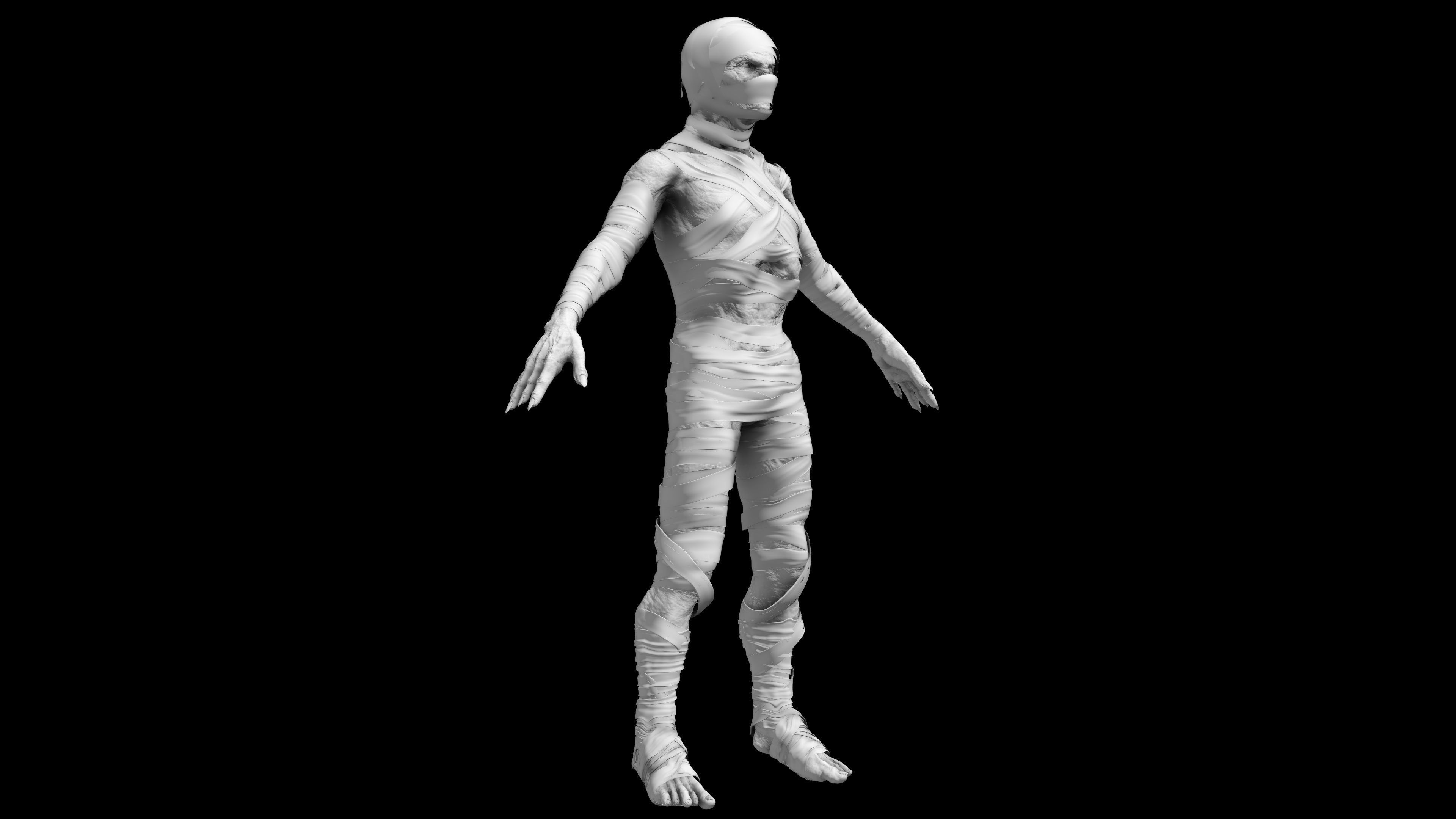 Mummy human body 3D model animated rigged | CGTrader