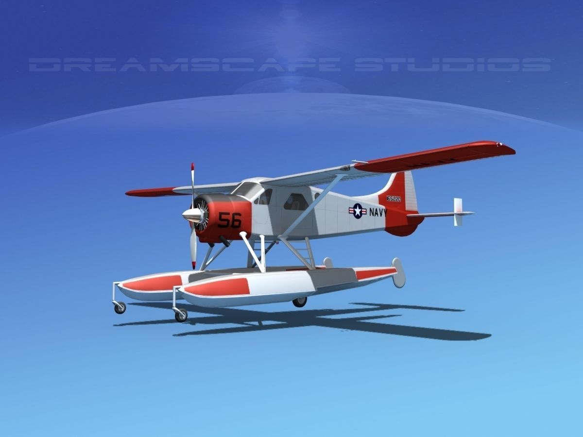 Dehavilland DHC-2 US Navy 3D model rigged | CGTrader