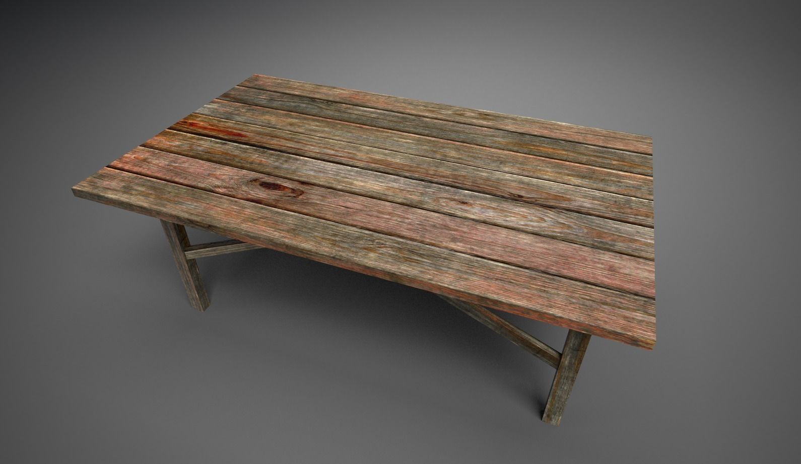 3D model 4 Low Poly Tables wooden table VR / AR / low-poly | CGTrader