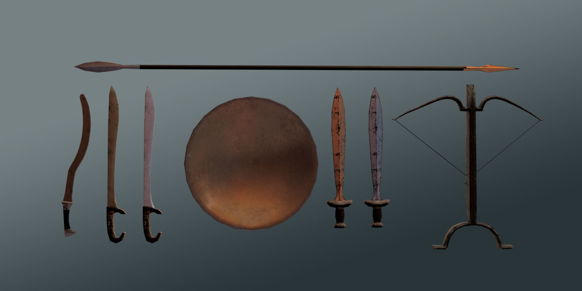 3D model Ancient Greek Weapons Pack VR / AR / low-poly | CGTrader