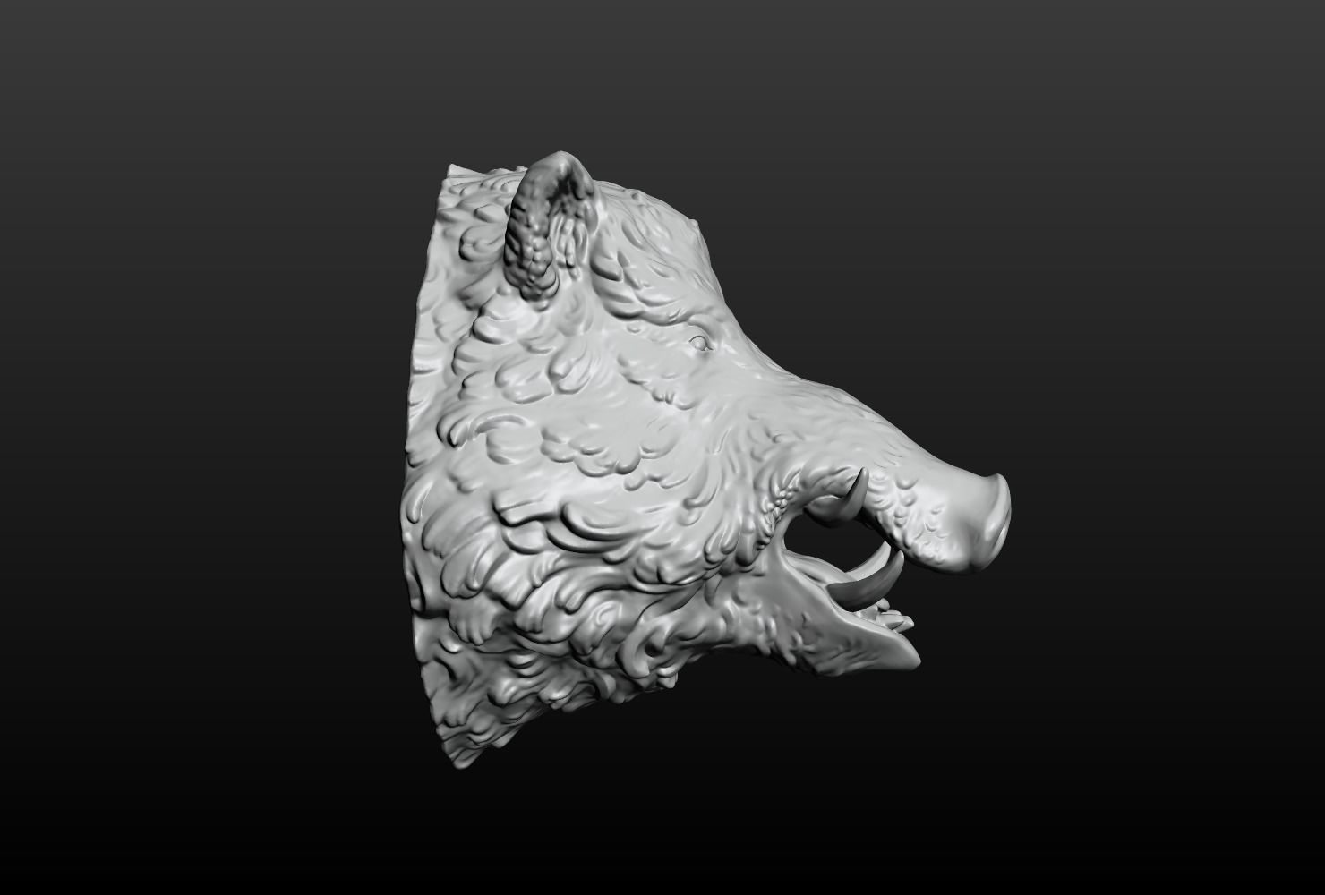 Boars head 2 3D model 3D printable | CGTrader