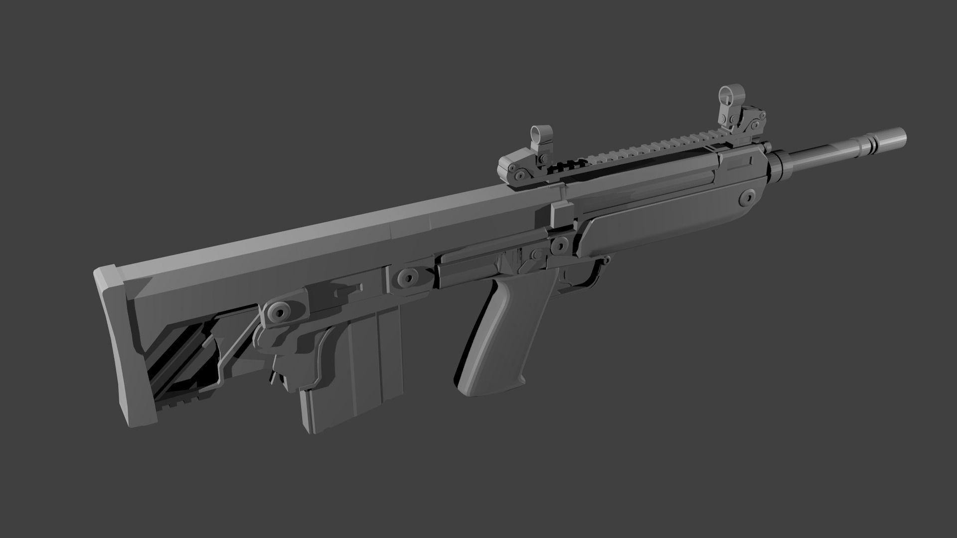 Bullpup rifle free 3D model | CGTrader