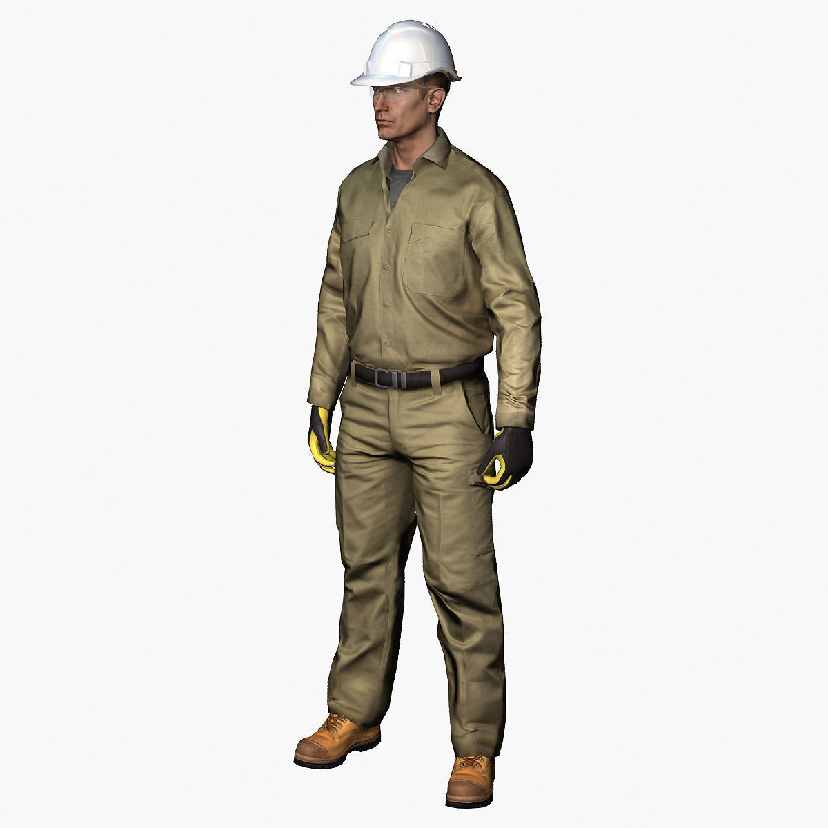 VR Construction Workman PPE 3D Model Game ready rigged .max .fbx ...