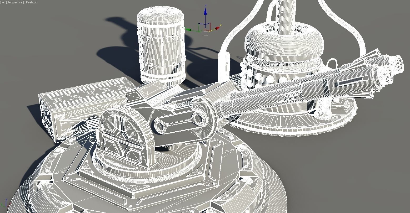 Sci-fi high-poly collection metal box 3D model | CGTrader