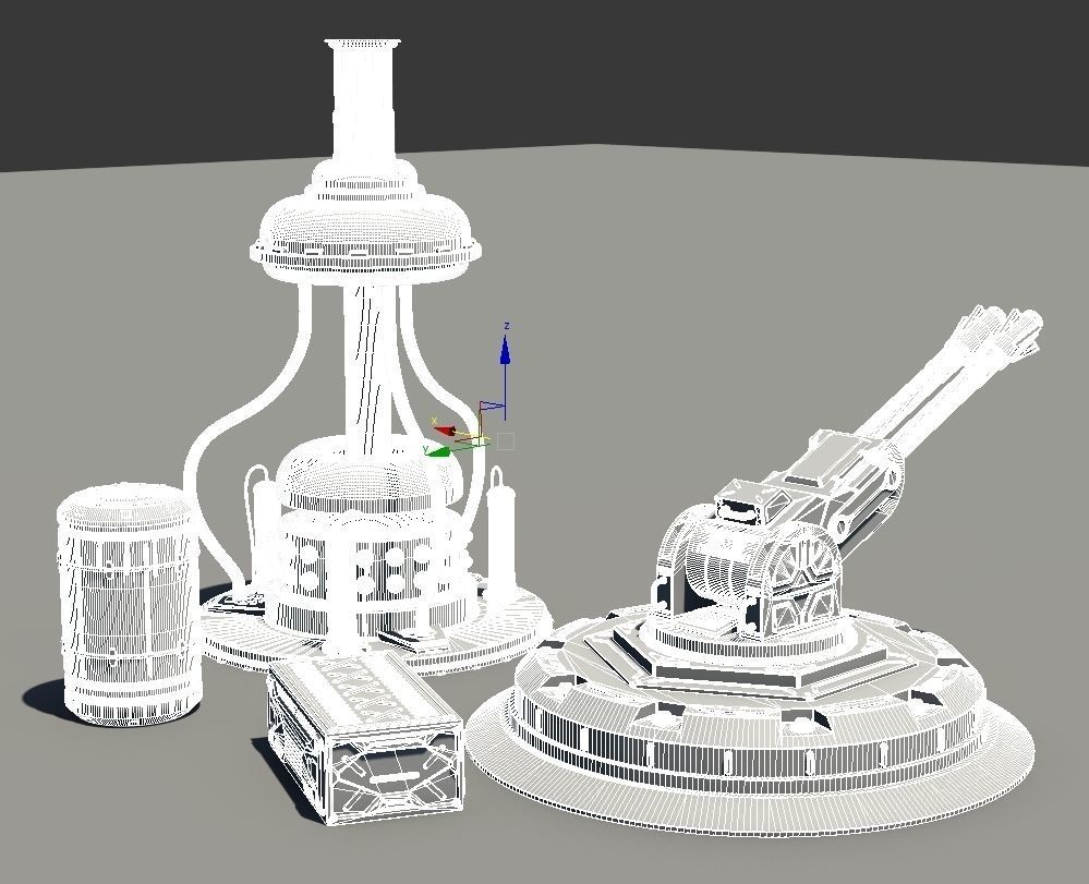 Sci-fi high-poly collection metal box 3D model | CGTrader