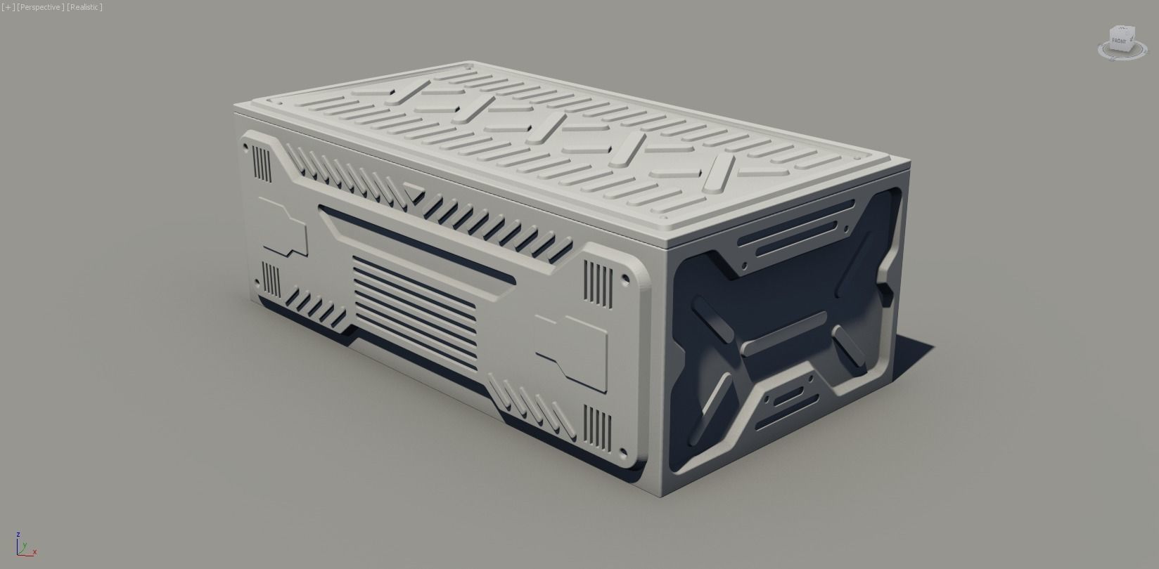 Sci-fi high-poly collection metal box 3D model | CGTrader
