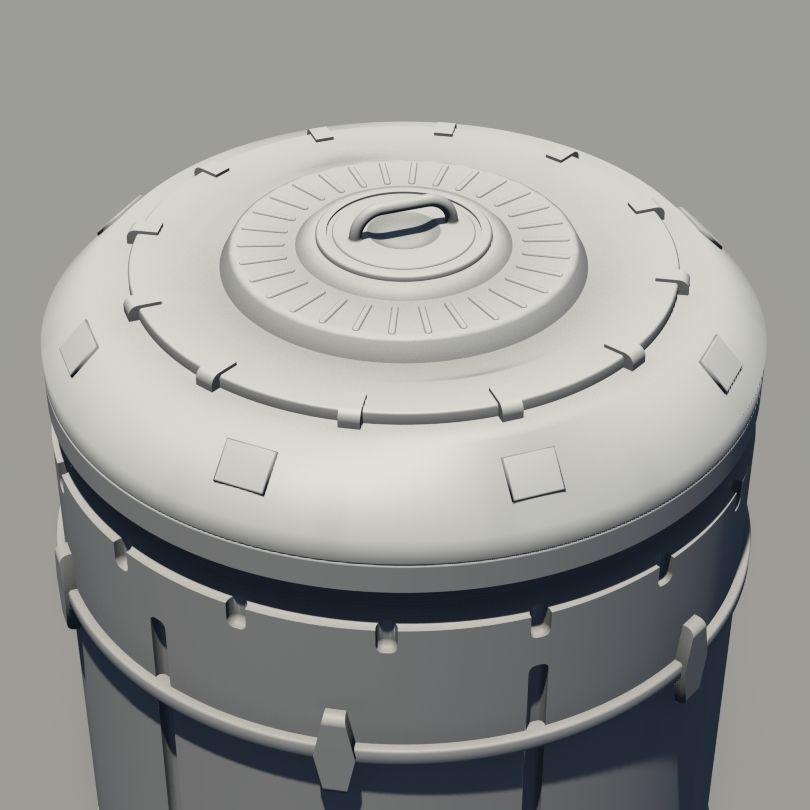 Sci-fi high-poly collection metal box 3D model | CGTrader